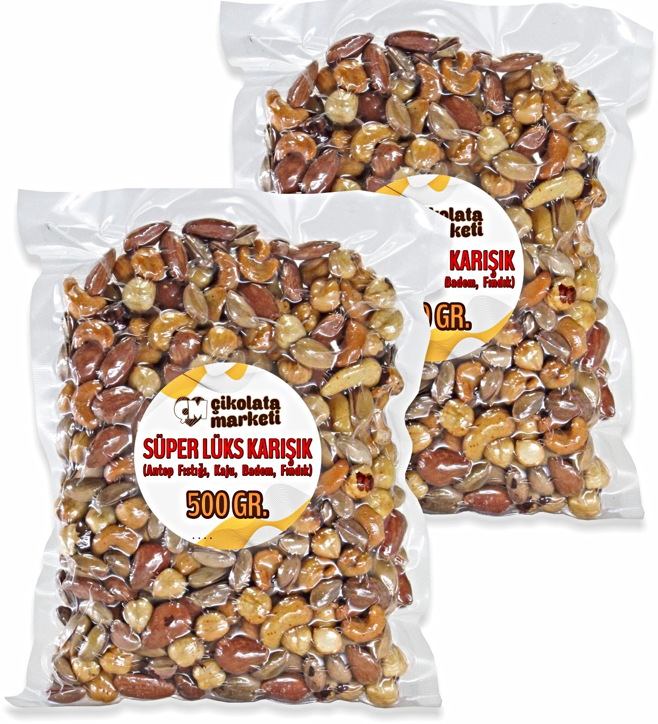 2x500 gr. Süper Lüks Karışık Çerez | Vakumlu Paket Atıştırmalık
